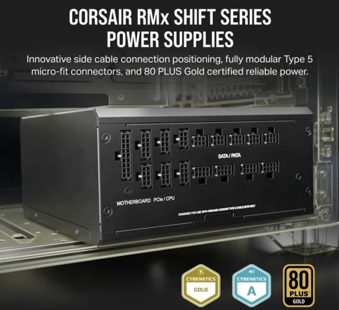 Corsair RM1200x SHIFT PSU – convenient side cable management – Webllena